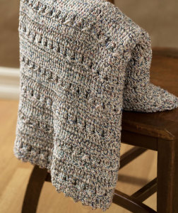 Free Crochet Textured Throw Pattern from RedHeart.com