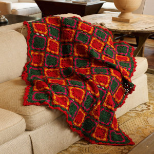 Free Fun for the Holidays Throw Crochet Pattern from RedHeart.com